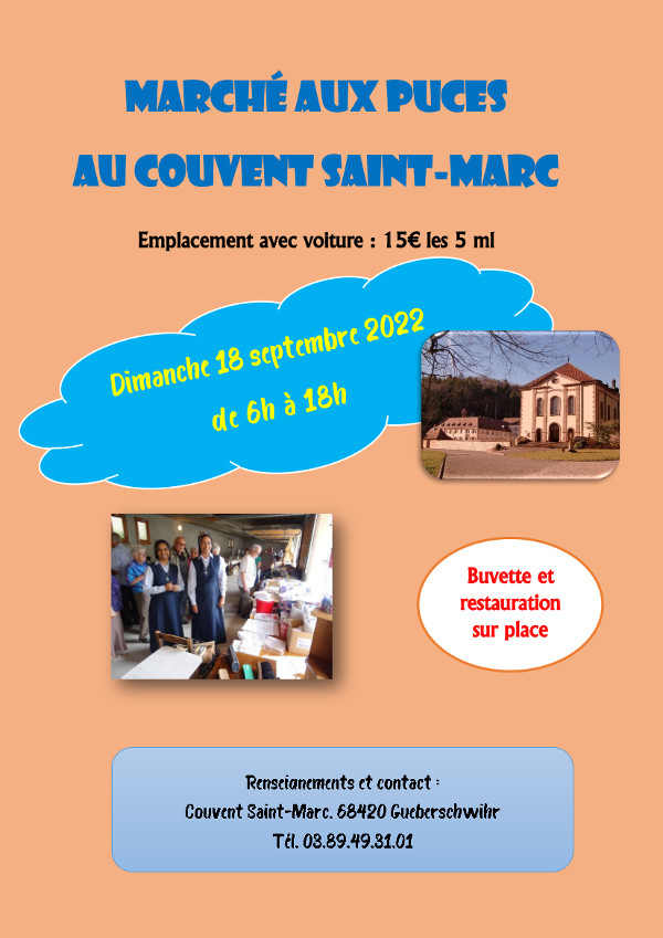 Affiche Marché aux puces 2022 | Soeurs de Saint Joseph de Saint Marc